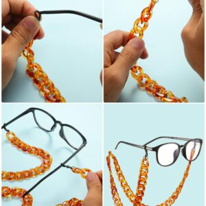 Frienda 9 Pieces Acrylic Eyeglass Chain Sunglasses Reading Strap for Women Men Eye Glasses Holder Necklace Around Neck Eyewear Retainer