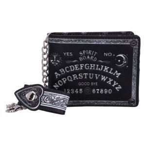 nemesls now spirit board wallet, embossed ouija design, occult-themed, 18.5cm