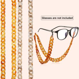 Frienda 9 Pieces Acrylic Eyeglass Chain Sunglasses Reading Strap for Women Men Eye Glasses Holder Necklace Around Neck Eyewear Retainer