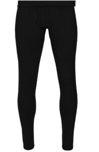 rocky men's thermal bottoms (long john base layer underwear pants) insulated for outdoor ski warmth/extreme cold pajamas (black - medium)