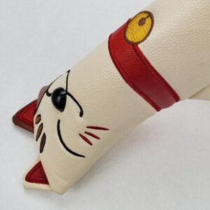 #N/A Golf Blade Putter Head Cover Protector Club Headcover Lucky Cat Golfer Gift