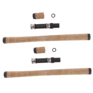 2 2sets/pack fishing rod handle kit diy rod building repair soft cork grip