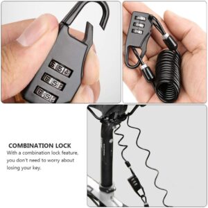 BESPORTBLE 1 Pc Cable Lock Bike Lock Spiral Lock Cycle Lock Password Lock Iron Sliding Lock Cable Helmet Locks for Motorcycles Bike Security Lock Pendant Steel Wire Steel Cable Child