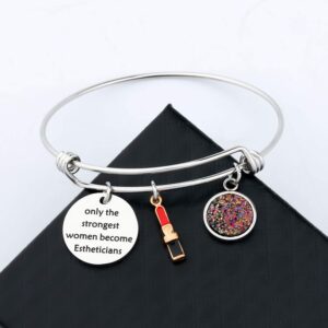 Gzrlyf Estheticians Bracelet Funny Esthetician Gifts Beautician Gifts Makeup Artists Gifts Only the Strongest Women Become Estheticians (Bracelet)