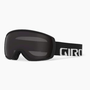 giro balance ski goggles - snowboard goggles for men & youth - black wordmark strap with vivid smoke lens