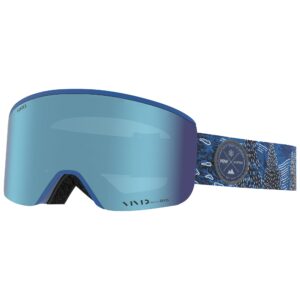 giro axis ski goggles - snowboard goggles for men - pow strap with vivid royal/vivid infrared lenses