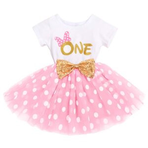 first birthday girl outfit it’s my 1st birthday outfits cake smash photo props baby shower christmas outfit pink tutu skirts mouse dress toddler summer clothes short sleeve tutu for toddler 1 year