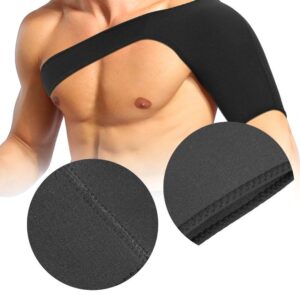 Sports Shoulder Bandage Brace, Breathable Shoulder Support Bandage for Shoulder Pain Sports Injuries Tendinitis, Compression Rotator Cuff(L)