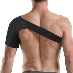 Sports Shoulder Bandage Brace, Breathable Shoulder Support Bandage for Shoulder Pain Sports Injuries Tendinitis, Compression Rotator Cuff(M)