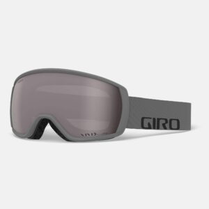 giro balance ski goggles - snowboard goggles for men & youth - grey wordmark strap with vivid onyx lens