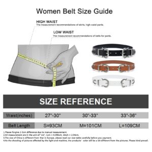 Tanpie Women Western Belts Ladies Vintage Design Buckle Black Belt for Jeans Pants Dress Black Large