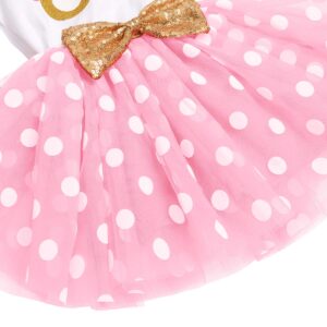 First Birthday Girl Outfit It’s My 1st Birthday Outfits Cake Smash Photo Props Baby Shower Christmas Outfit Pink Tutu Skirts Mouse Dress Toddler Summer Clothes Short Sleeve Tutu for Toddler 1 Year