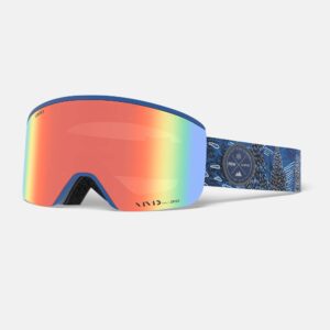 Giro Axis Ski Goggles - Snowboard Goggles for Men - POW Strap with Vivid Royal/Vivid Infrared Lenses