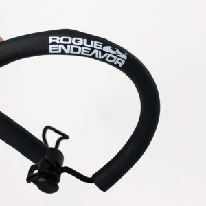 Rogue Endeavor Water Sports Wrist Lanyard- 2-Piece Set Made from Durable Nylon Cord, Latex Tube Shroud and Barrel Lock- (Ash Black)