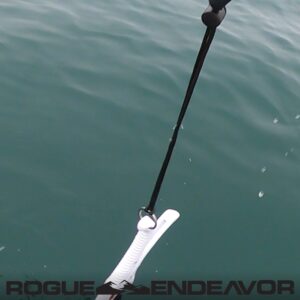 Rogue Endeavor Water Sports Wrist Lanyard- 2-Piece Set Made from Durable Nylon Cord, Latex Tube Shroud and Barrel Lock- (Ash Black)