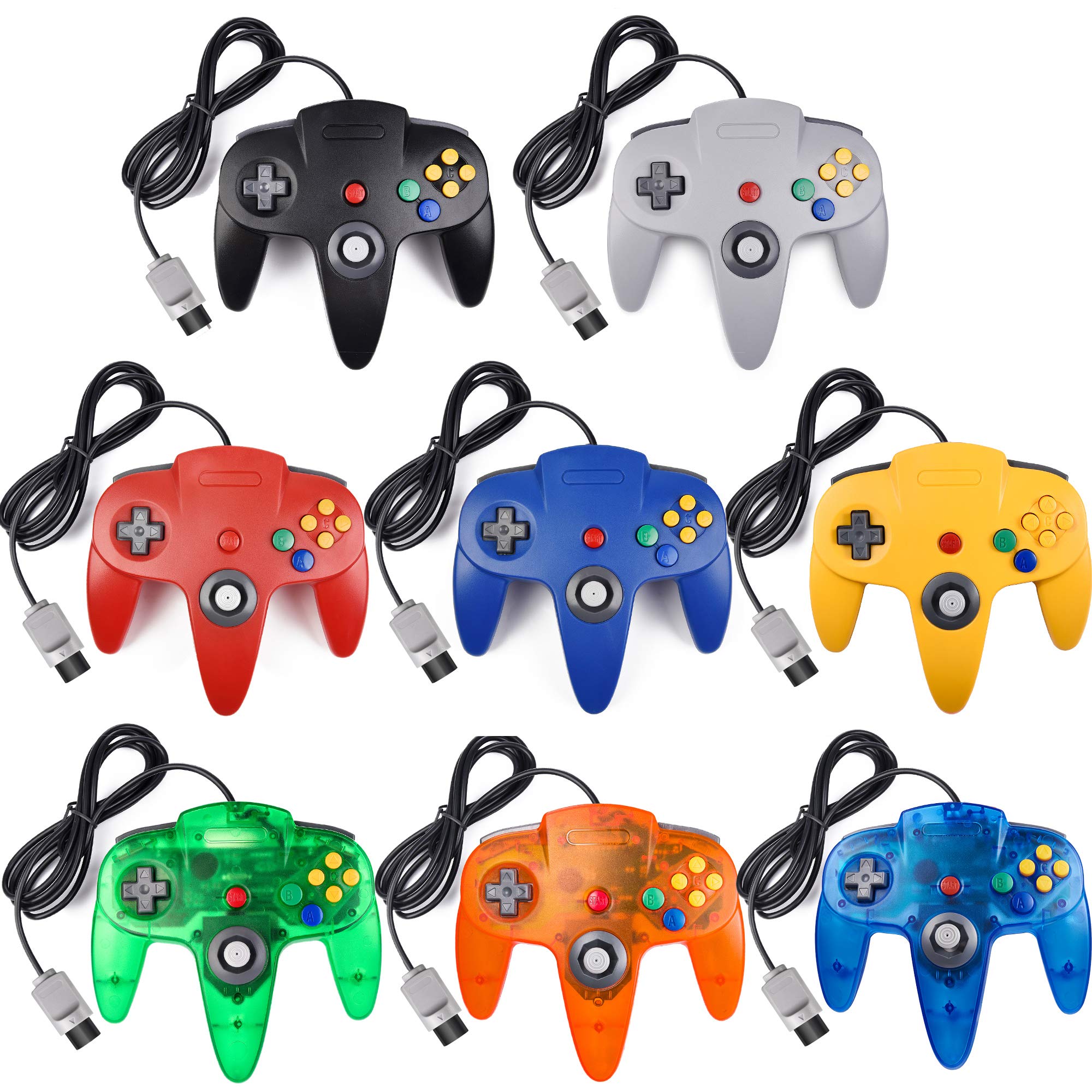 3 Pack Classic N64 Controller, suily Retro N64 Gaming Wired Gamepad Joystick Controller-Plug & Play (Non USB Version)