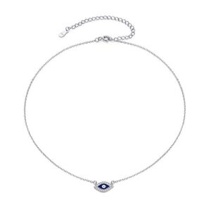 gapudt s925 sterling silver evil eye choker short dainty necklace for women jewelry