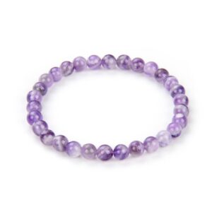 adabele real natural purple amethyst bracelet 7 inch stretch gemstone beaded bracelet chakra healing crystal stone jewelry women mom gift gb6-a16