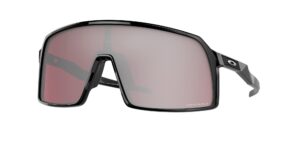 oakley men's oo9406 sutro rectangular sunglasses, polished black/prizm snow black iridium, 37 mm