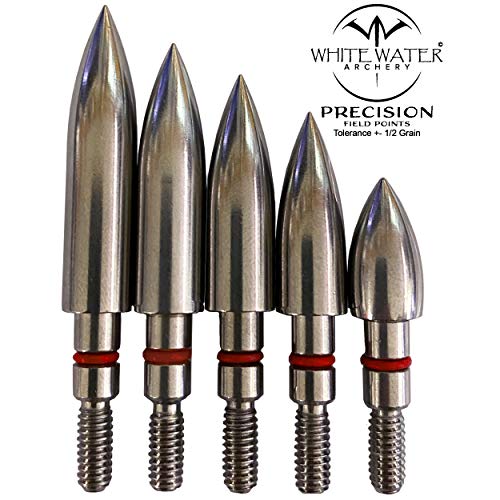 White Water Archery Precision Stainless Steel Field Practice Points 5/16" Dia (125 Grain)