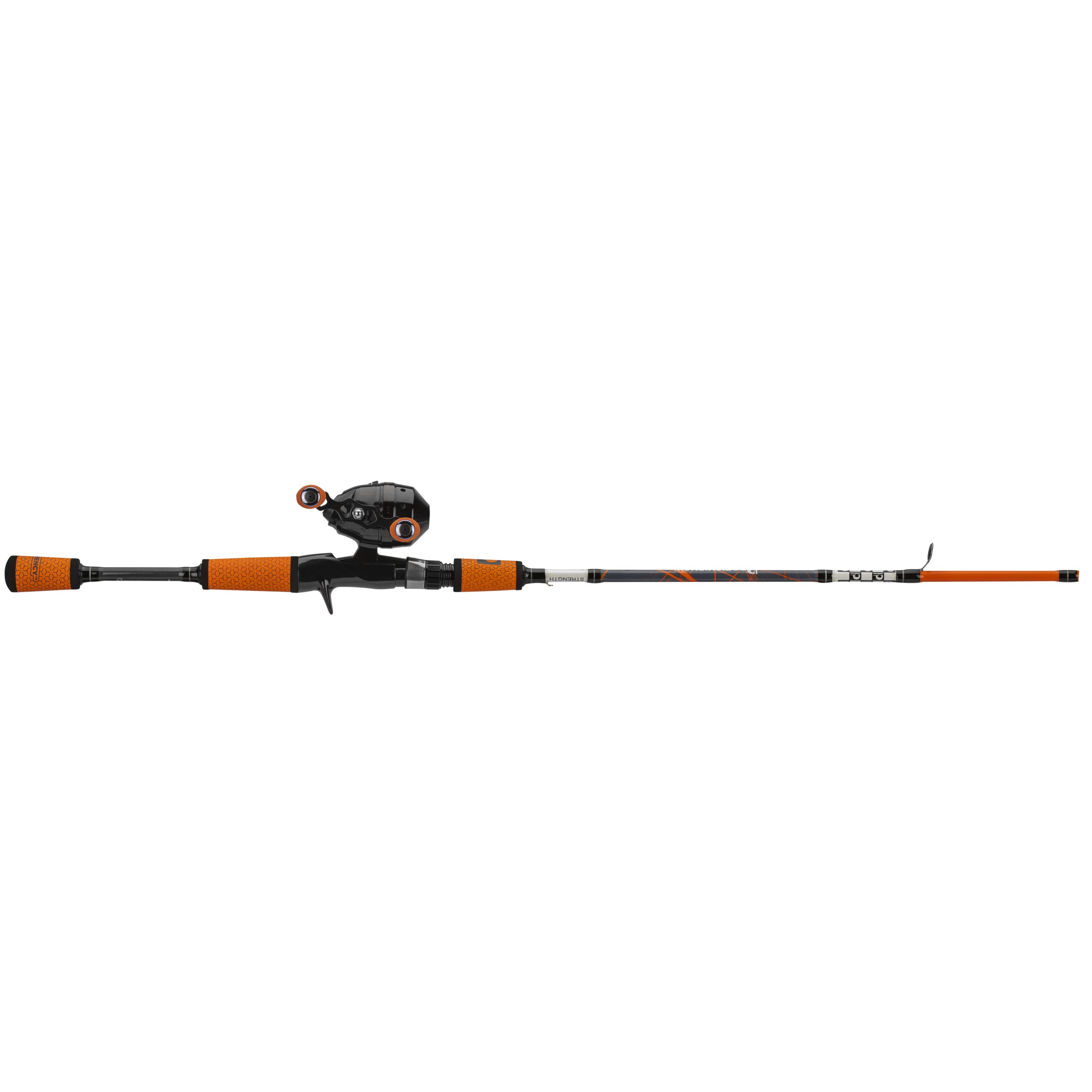 ProFISHiency: 5' High Vis Micro Spincast Combo | Soft Padded Handle and Foregrip | Micro Spincast Reel w/ 4.1:1 Gear Ratio | Foldable Handle w/EVA Knob | Pre-Spooled w/6lb Line - Orange