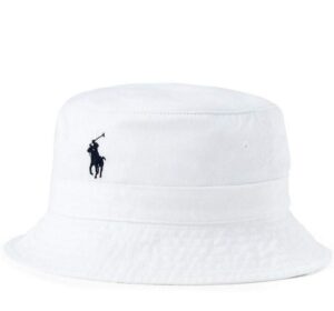 ralph lauren polo mens cotton bucket hat (l/xl, white)