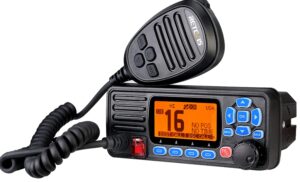 retevis ra27 fixed mount marine radio with gps,waterproof ip67,triple watch,dsc,emergency noaa weather,all usa/international/canadian marine channels,ship to shore radio for boats,black