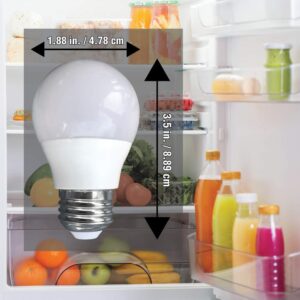 Un-Edison 3-Watt Cool Light for KitchenAid Refrigerators, 40W Equivalent, 120V E26 Cool White 6000K, A15 Energy Saving Appliance Bulbs (601567)