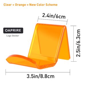 OAPRIRE Universal Controller Holder Wall Mount 2 Pack, Acrylic Controller Stand Gaming Accessories with Cable Clips, Build Your Game Fortresses (Orange)