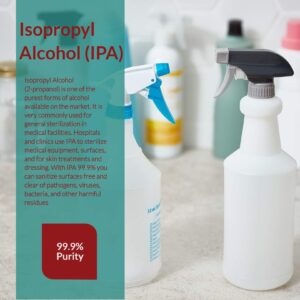 Jermee Isopropyl Alcohol (IPA) 99.9% Purity - USP/Medical Grade - Concentrated Rubbing Alcohol, Made in The USA - 128 oz