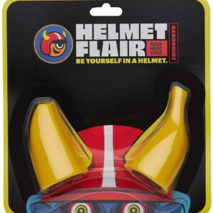 Helmet Flair MagNeatOhz Banana for Helmet | Made in USA | Helmet Accessory for Motorcycle Helmet, Bike Helmet, Ski Helmet | Magnetic Attachment | Interchangeable | Pair (Helmet Not Included)