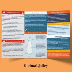 Quick Guide for VHF Radio Marine - Handy Boating Must Haves | Boating Accessory Reference for Improved Safety | Ideal Sailing Gifts | Informative, Concise and Long-Lasting | The Boat Galley