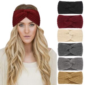 dreshow crochet ear warmer headband soft knit turban stretch headbands warmer for women winter accessories