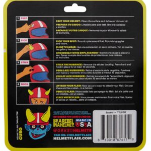 Helmet Flair MagNeatOhz Banana for Helmet | Made in USA | Helmet Accessory for Motorcycle Helmet, Bike Helmet, Ski Helmet | Magnetic Attachment | Interchangeable | Pair (Helmet Not Included)