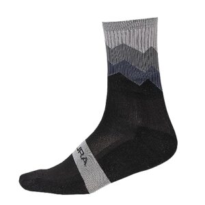 endura jagged cycling sock black, small