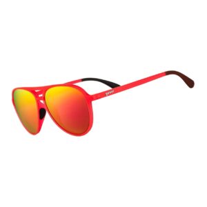 goodr mach gs polarized sunglasses captain blunt's red-eye, one size - men's