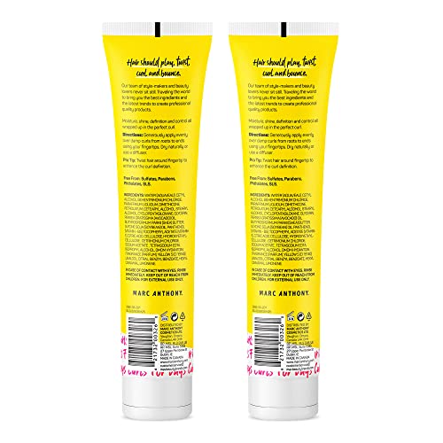 Marc Anthony Curl Cream with Shea Butter & Oils Defines & Softens Curly & Wavy Hair, Set of 2