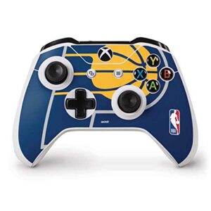 skinit decal gaming skin compatible with xbox one s controller - officially licensed nba indiana pacers large logo design