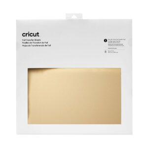 cricut 2008718 foil transfer sheets, gold (8 ct), 30.5 cm x 30.5 cm (12" x 12")