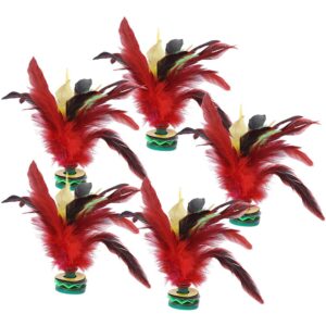 Vbestlife 5PCS 20CM Height Chinese Jianzi Foot Kick Foot Exercise Ourdoor Family Toy Kick Shuttlecock