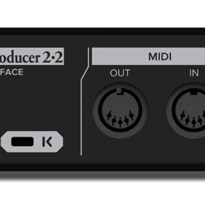 Mackie Onyx Producer 2-2 USB Audio Interface 24-bit/192kHz, with 2 Onyx Mic Preamps, Zero-Latency Direct Monitoring, MIDI I/O, and Software with Gravity Phone Holder and EMB 1/4" and XLR Cable Bundle