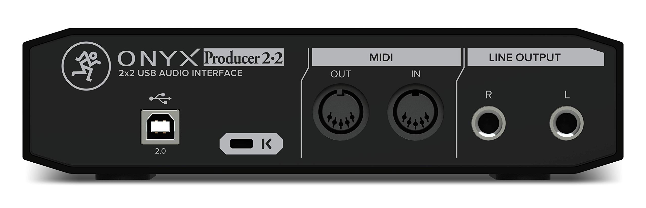 Mackie Onyx Producer 2-2 USB Audio Interface 24-bit/192kHz, with 2 Onyx Mic Preamps, Zero-Latency Direct Monitoring, MIDI I/O, and Software with Gravity Phone Holder and EMB 1/4" and XLR Cable Bundle