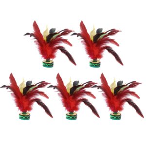 vbestlife 5pcs 20cm height chinese jianzi foot kick foot exercise ourdoor family toy kick shuttlecock