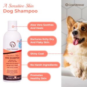 COAT DEFENSE CD Shampoo from All-Natural - Made in USA - Hypoallergenic & Concentrated | Aloe Based - Soothes and Relieves Itchy, Dry and Inflamed Skin | Safe for Everyone | 8 Ounces