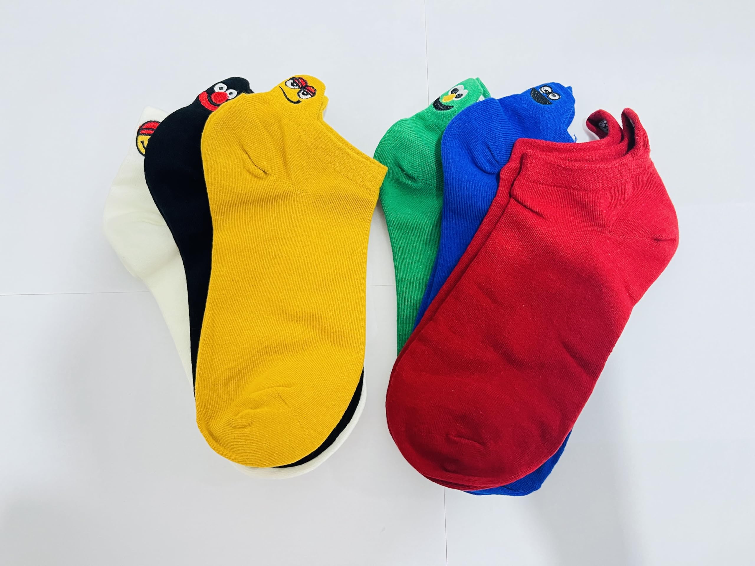 Low cut casual socks for women, Fashion Patterned Fun Cotton Socks Novelty Ankle Socks 6 Pairs