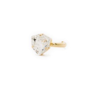 sorrelli perfectly pretty band ring, bright gold-tone finish, crystal