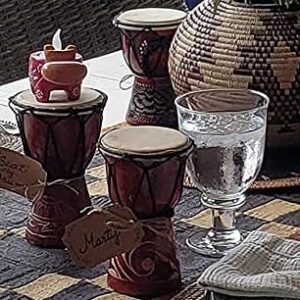 Novelty Decorative Djembe 6" high x4" top (Abstract, 6 Inch)