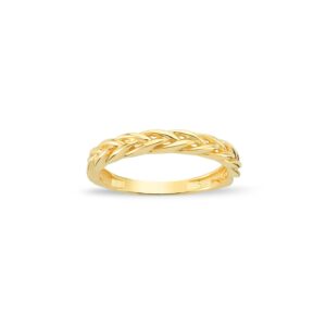 gelin 14k solid gold stackable ring for women - size 9