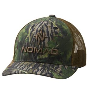 nomad mens trucker turkey hunting camo hat, pursuit - mossy oak shadowleaf, one size