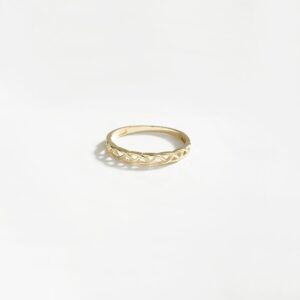 GELIN 14k Solid Gold Stackable Ring for Women - Size 9